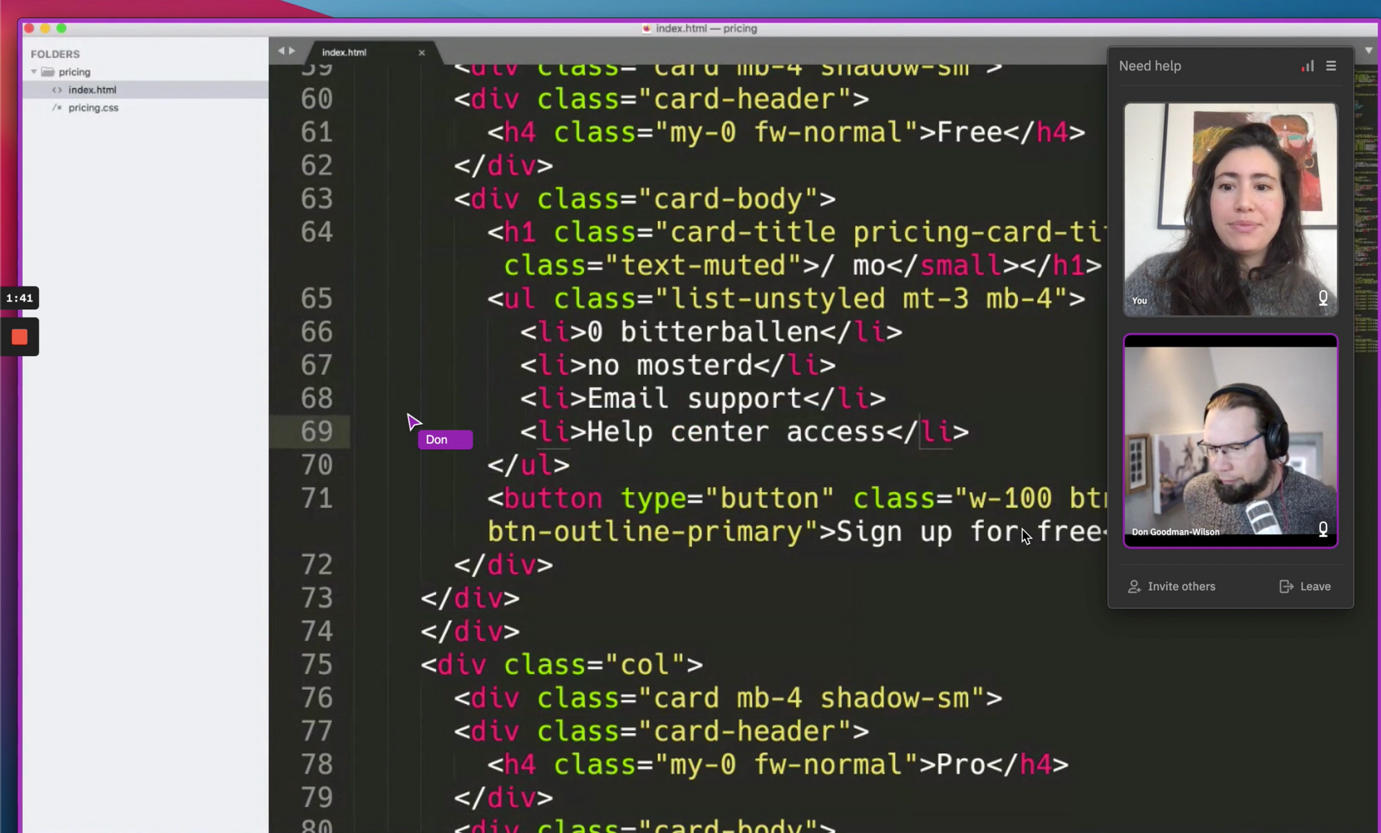 Remote pair programming with CoScreen